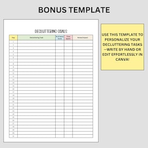 12-month Declutter Challenge + Customizable Template | Editable in ...
