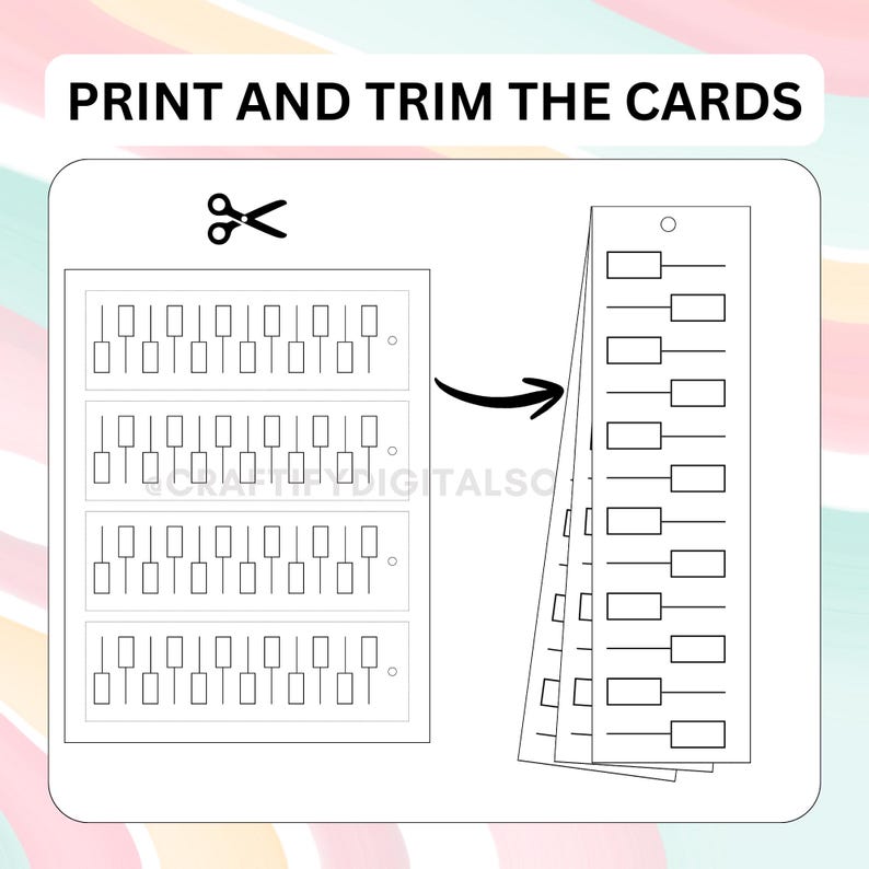 Printable Swatch Cards: Color Chart DIY (US Letter & A4) (PDF Pattern ...