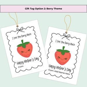 Funny Food Pun Mother's Day Gift Tags | Printable, Editable (PDF) - Etsy