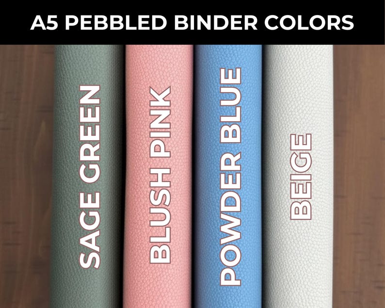 A5 Pebbled Leather Binder – Bullet Journal Organizer - Etsy.de