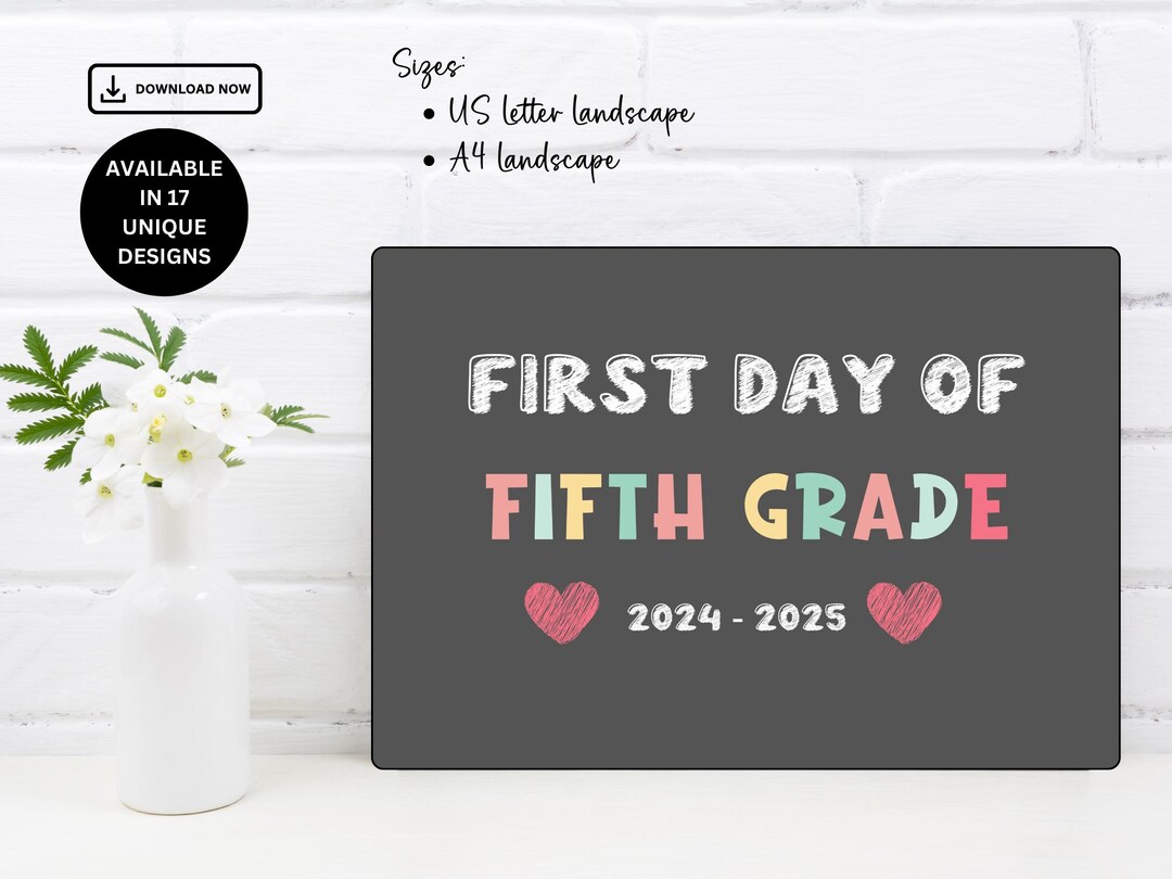 First Day of School Sign 17 Designs for Homeschool, Preschool, Pre-k ...