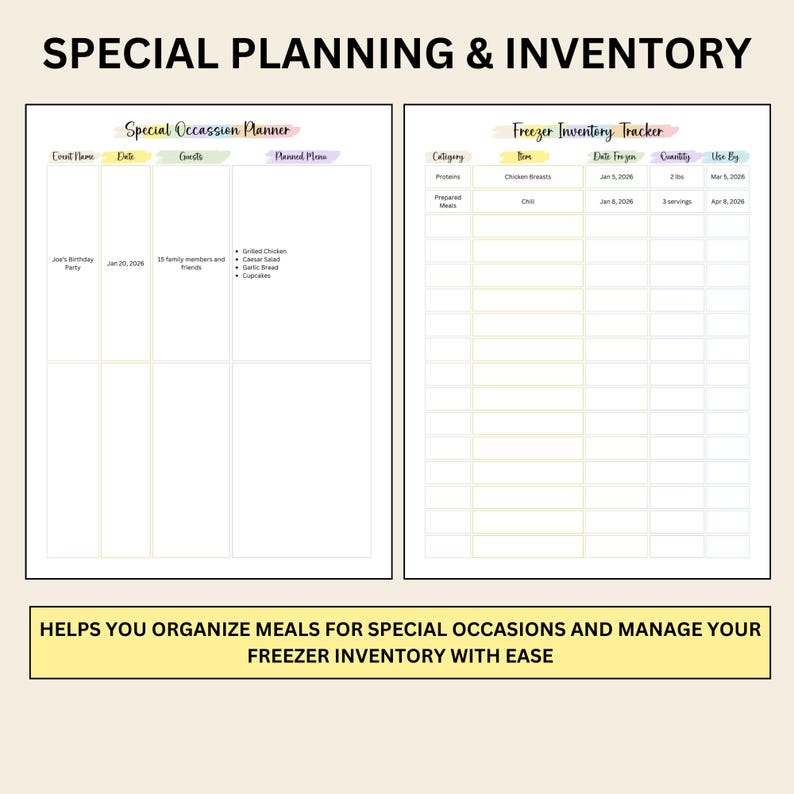 Ultimate Meal Planner Bundle - Meal Planning, Grocery List, Budget Tracker, Recipes, Health ...