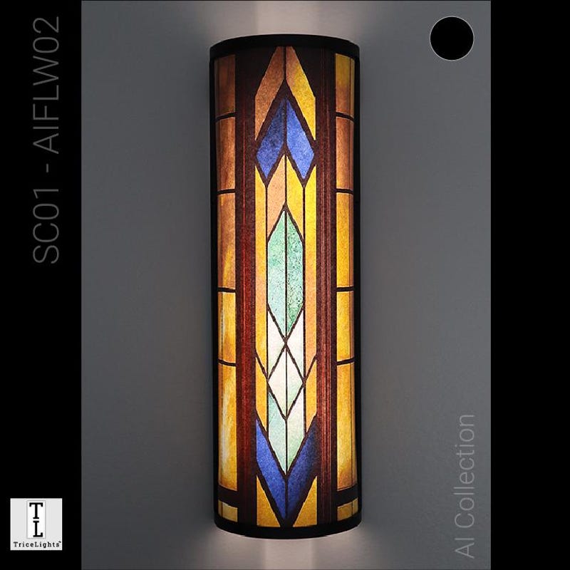 Stained Glass Sconce - Etsy