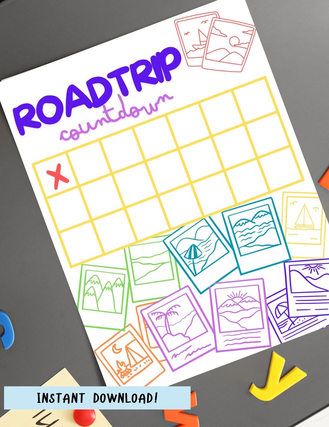 Vacation Count Down Printable, Trip Count Down Printable, Days Until ...