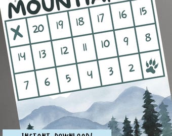 Beach Vacation Count Down Printable, Trip Count Down Printable, Days ...