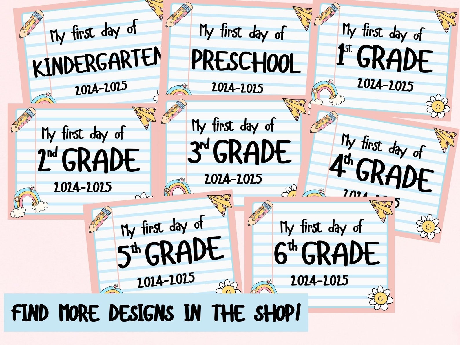 First Day of School Printable Sign, First Day of First Grade Printable ...