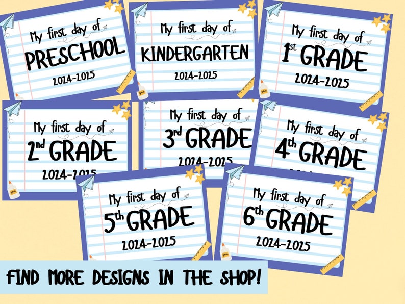 First Day of School Printable Sign, First Day of Preschool Printable ...
