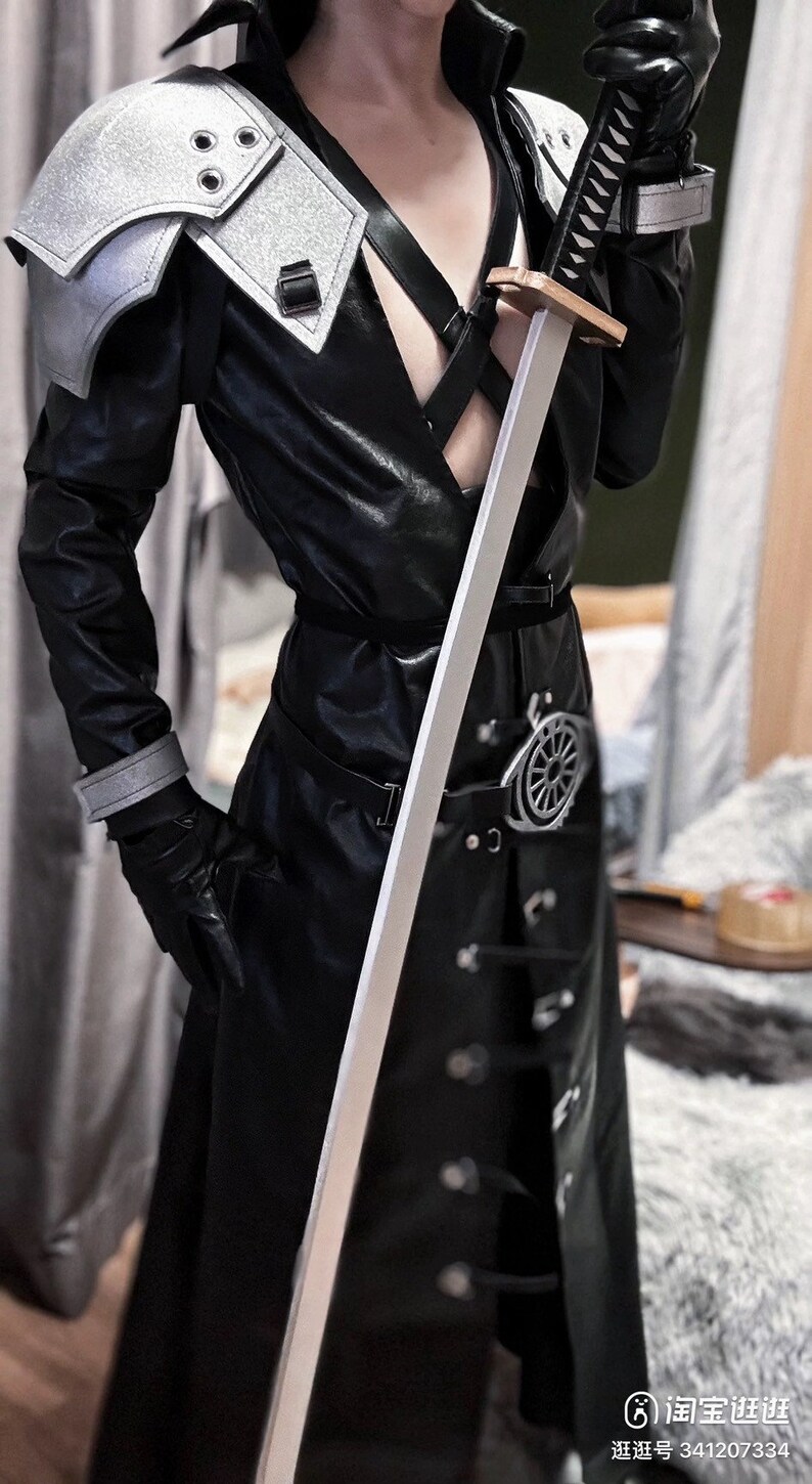 FF7 VII Remake Black Suit Cosplay Men Halloween Cosplay Halloween ...