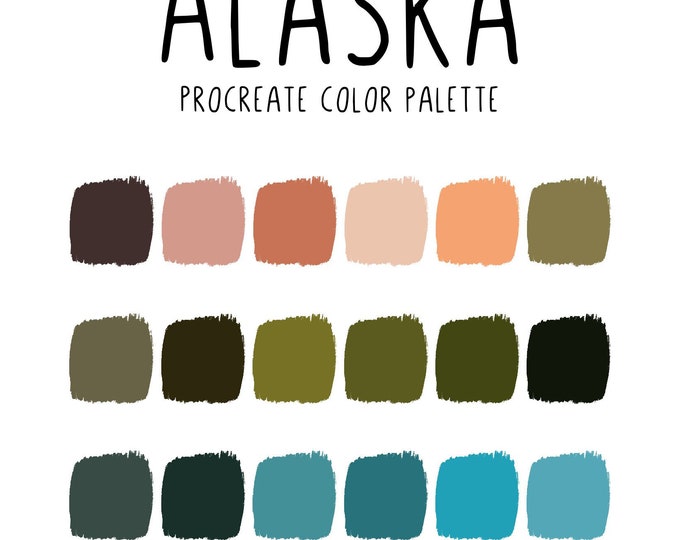 Procreate Color Palette 50 States Alaska - Etsy