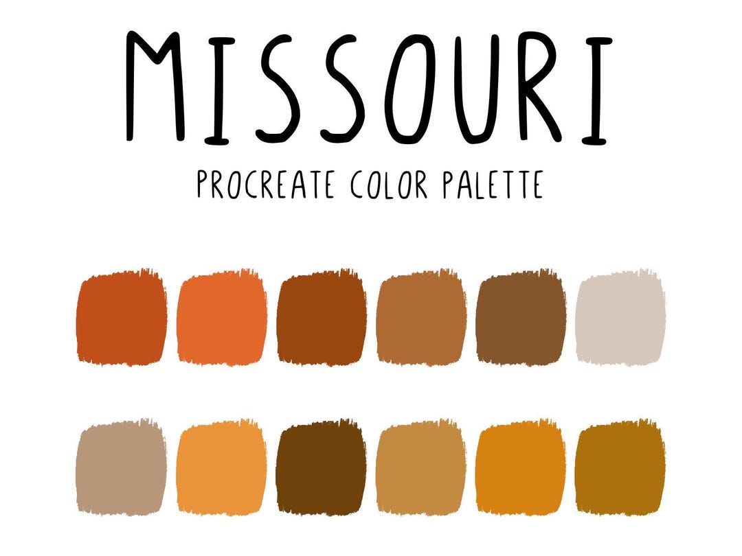Procreate Color Palette - 50 States - Missouri - Etsy