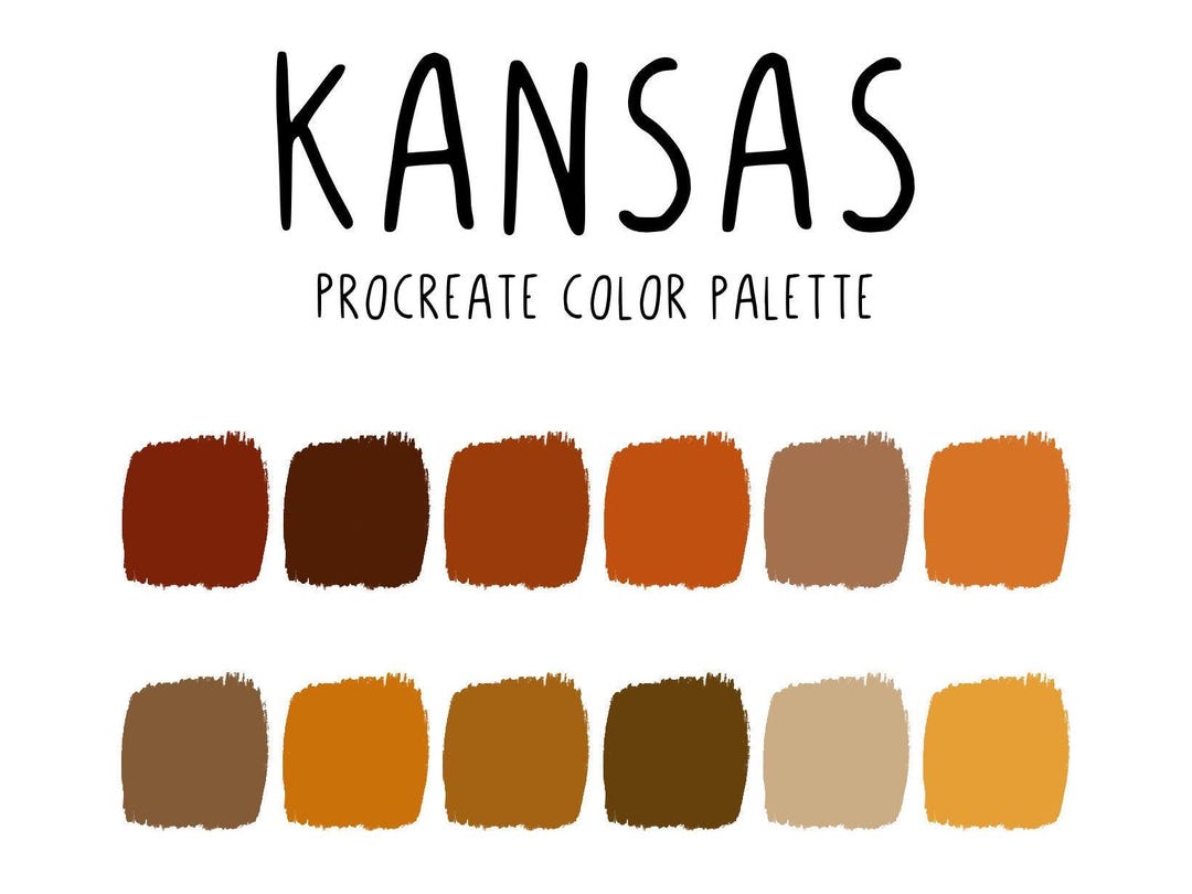 Procreate Color Palette - 50 States - Kansas - Etsy