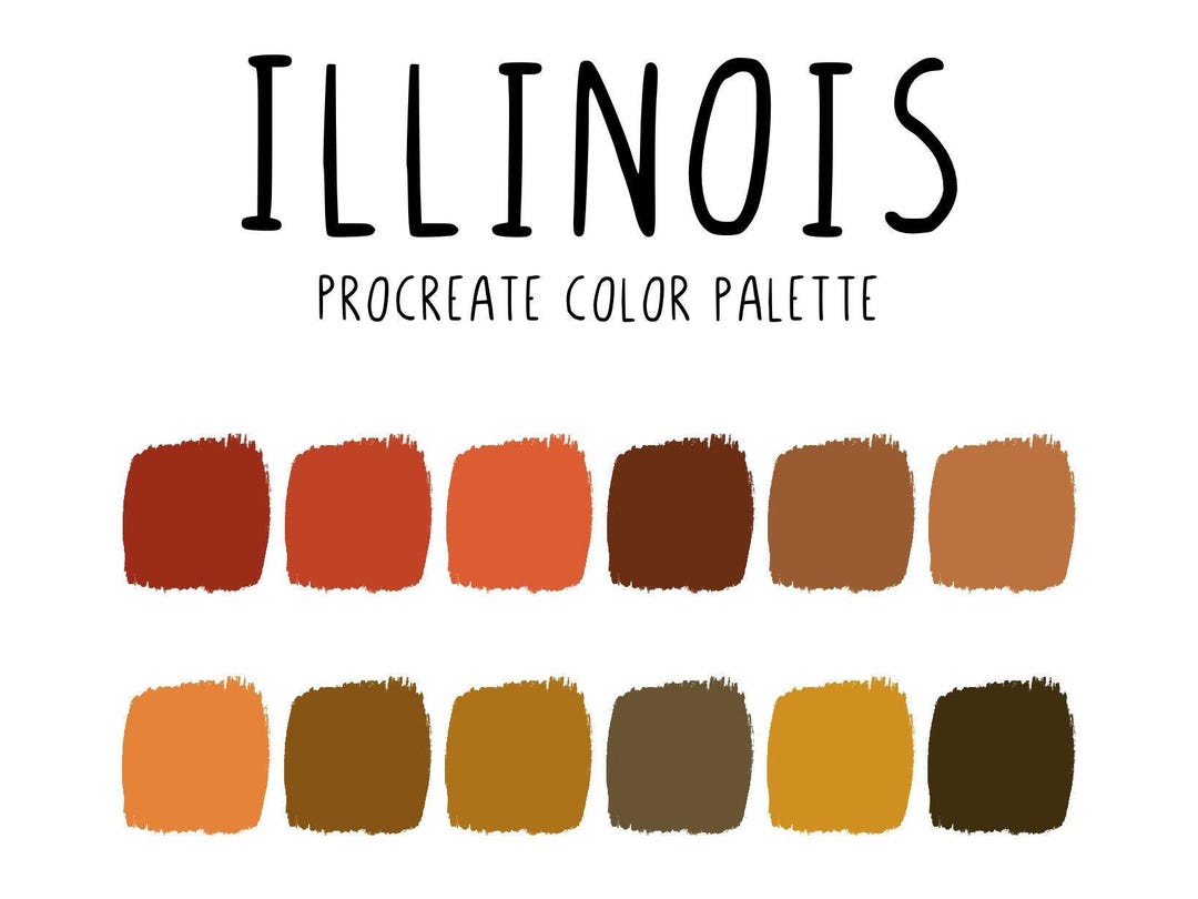 Procreate Color Palette - 50 States - Illinois - Etsy