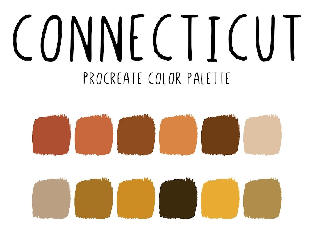 Procreate Color Palette - 50 States - Connecticut - Etsy