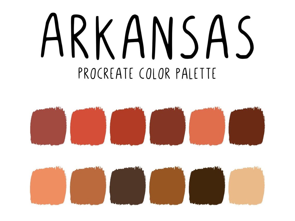 Procreate Color Palette - 50 States - Arkansas - Etsy