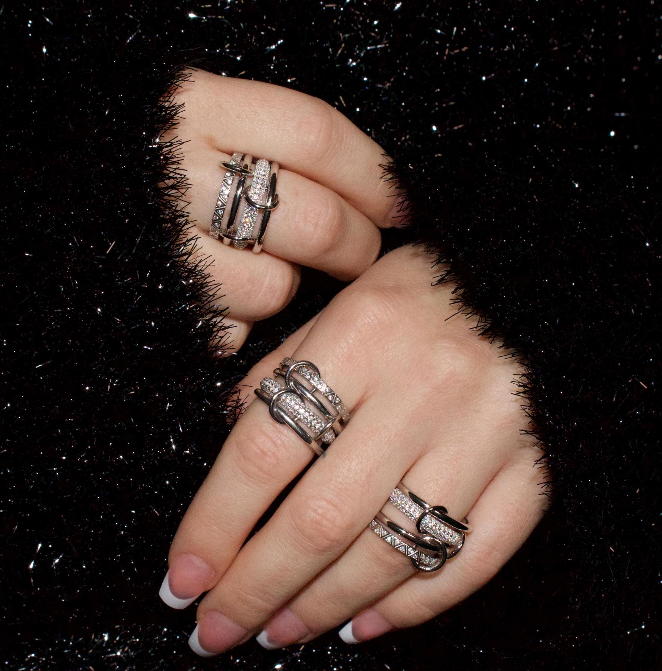 Four Linked Rings Four Connected Rings Women/unisex Unique Stackable ...