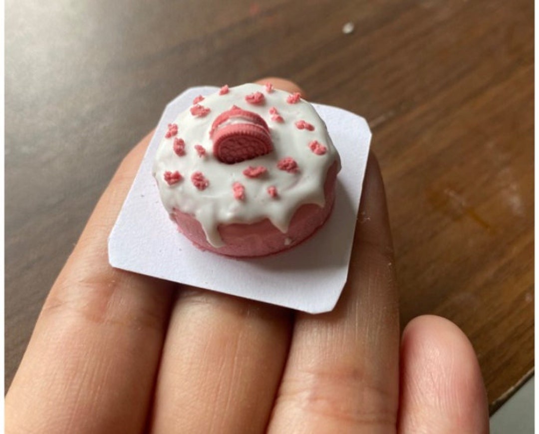 Clay Miniature Pink Bake, Miniature Dollhouse Polymer Clay Food Model ...