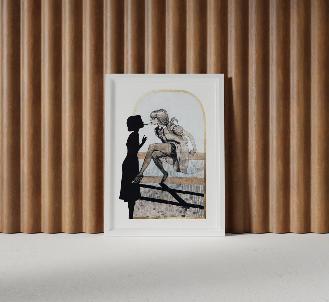 SHADOWPLAY GOLD (gold Leaf Hand-embellished Giclée Print of Original ...