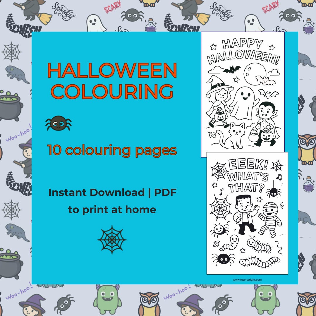 Halloween Coloring Pages for Kids – Fun Printable Activity Pack With ...