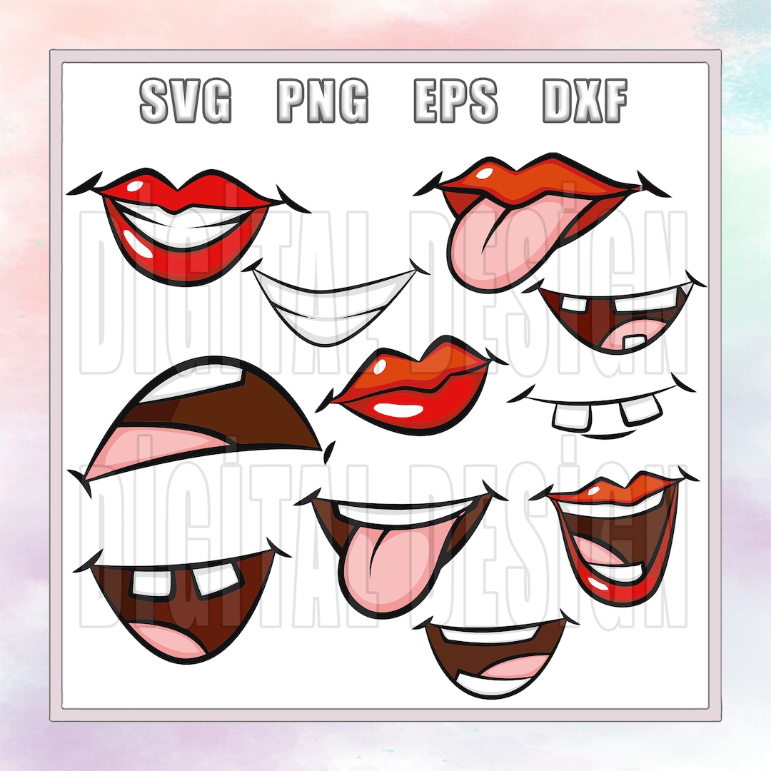 Mouth Clipart Svg, Mouth Svg, Cartoon Mouth Svg, Smile Mouth Svg, Mouth ...