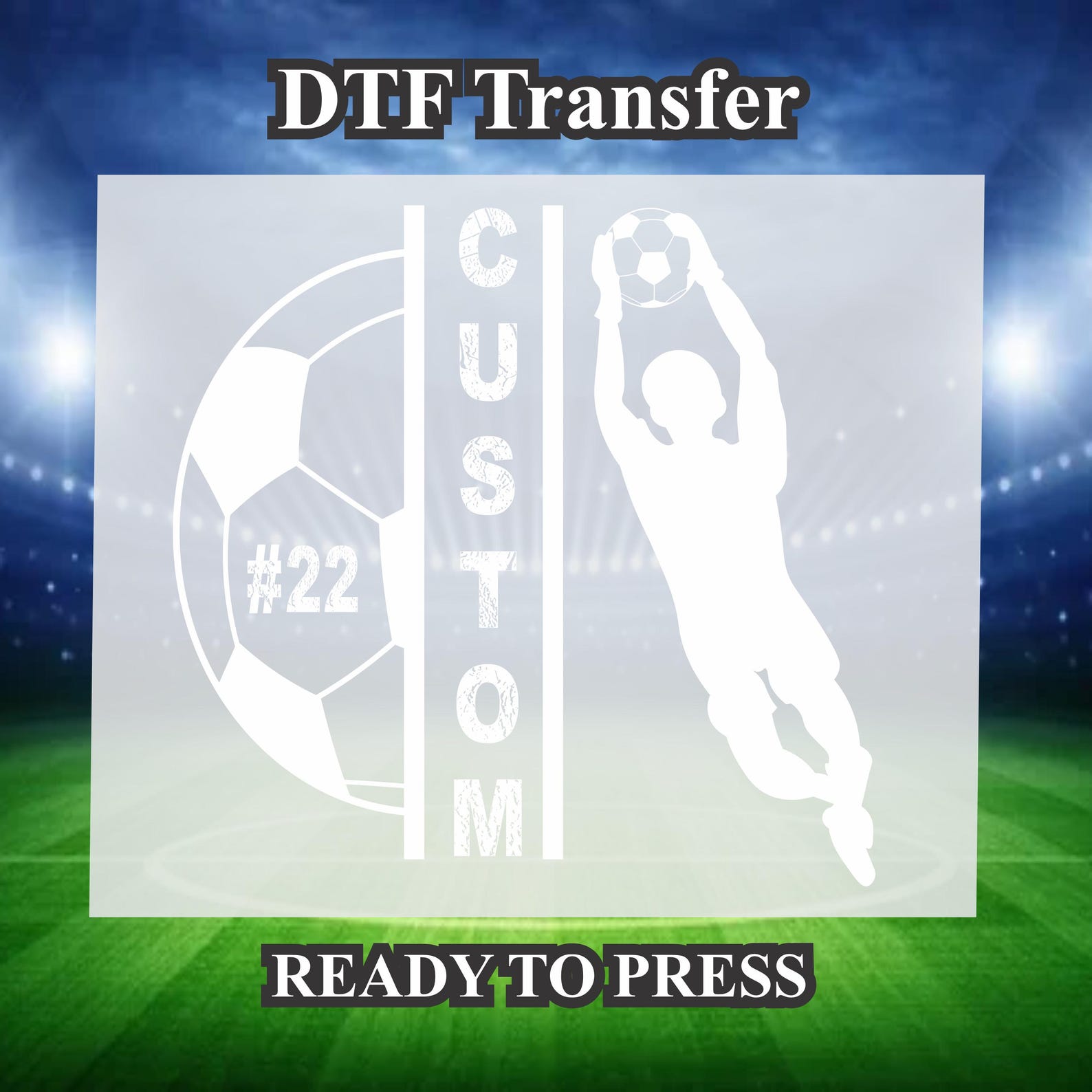 Custom Soccer Transfer Design DTF. Ready to Press, Heat Transfer ...