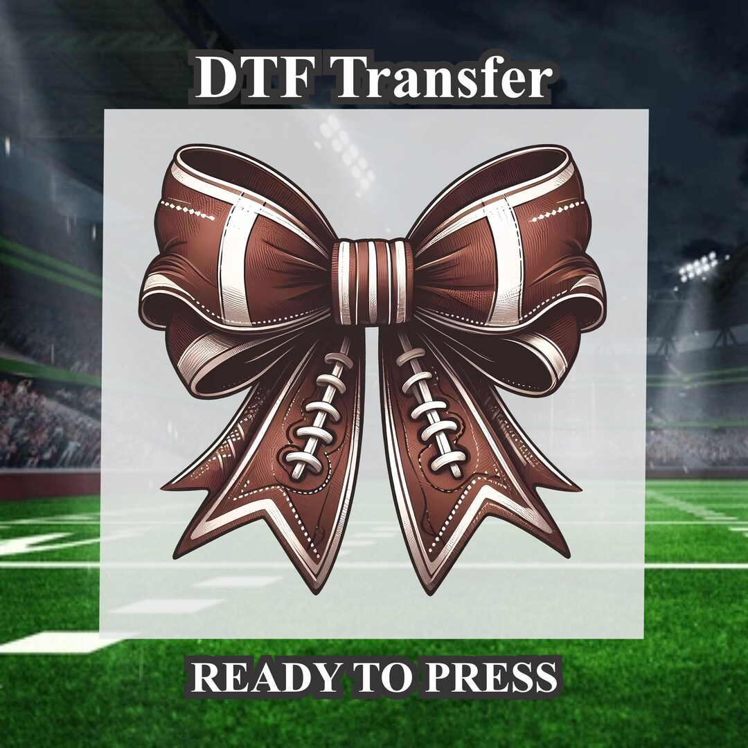 Football Ribbon Football Transfer Design DTF. Ready to Press, Heat ...