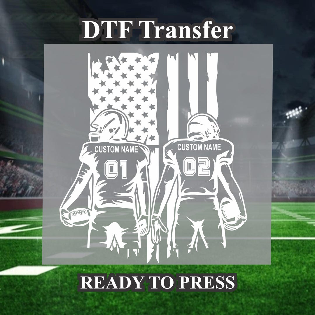 Custom Football Transfer Design DTF. Ready to Press, Heat Transfer ...