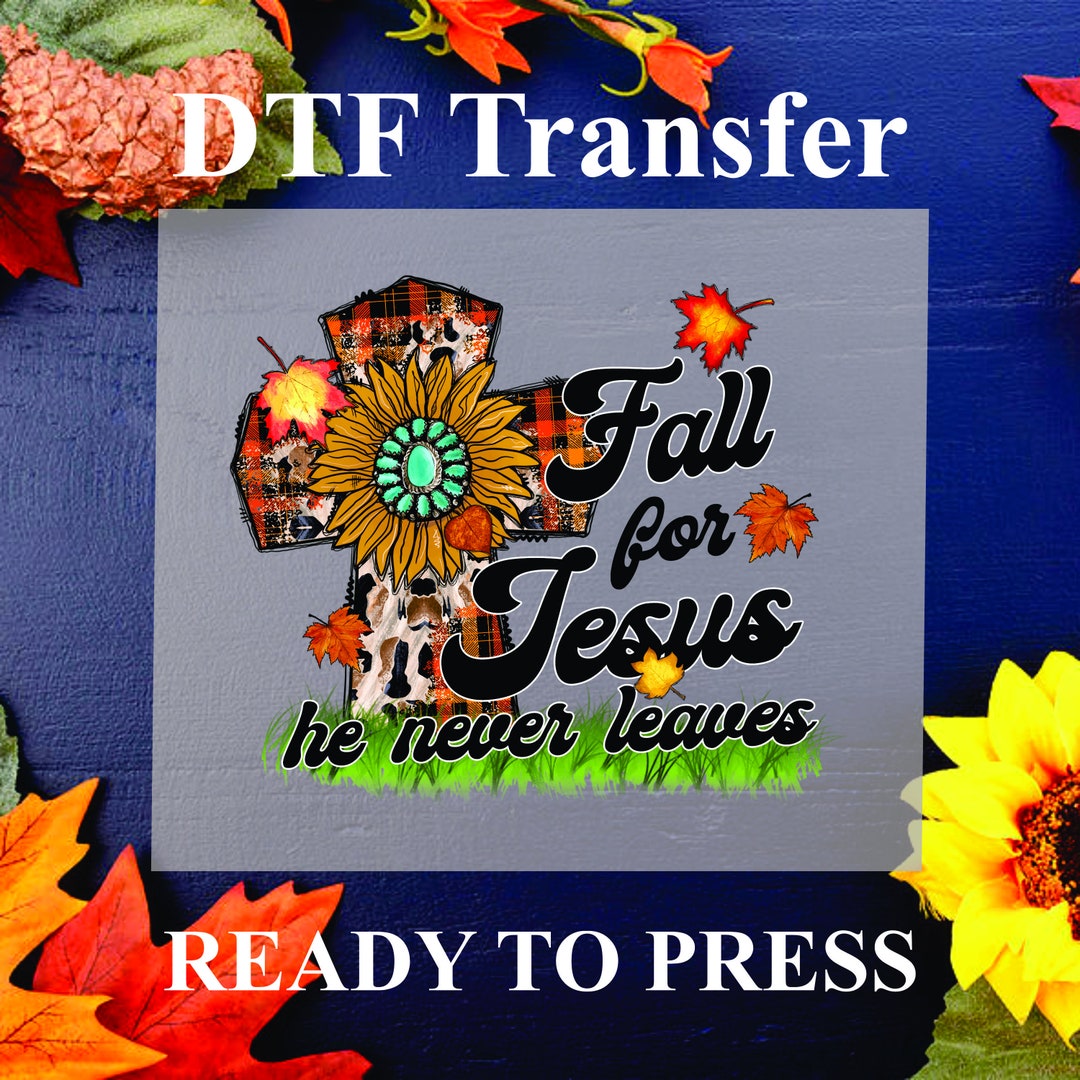 Autumn Cross Fall Design DTF. Ready to Press, Heat Transfer, Fall ...