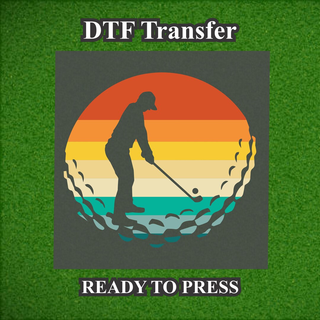 Retro Golf Design DTF. Ready to Press, Heat Transfer, Gift for Her ...