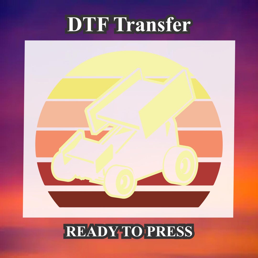 Sprint Car Design DTF. Ready to Press, Heat Transfer, Gift for Her ...