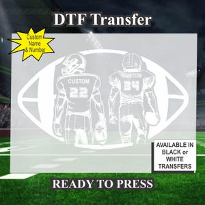 Custom Football Transfer Design DTF. Ready to Press, Heat Transfer ...
