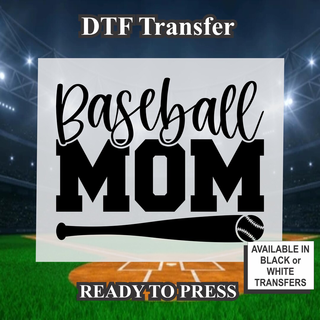 Baseball Mom Transfer Design DTF. Ready to Press, Heat Transfer ...