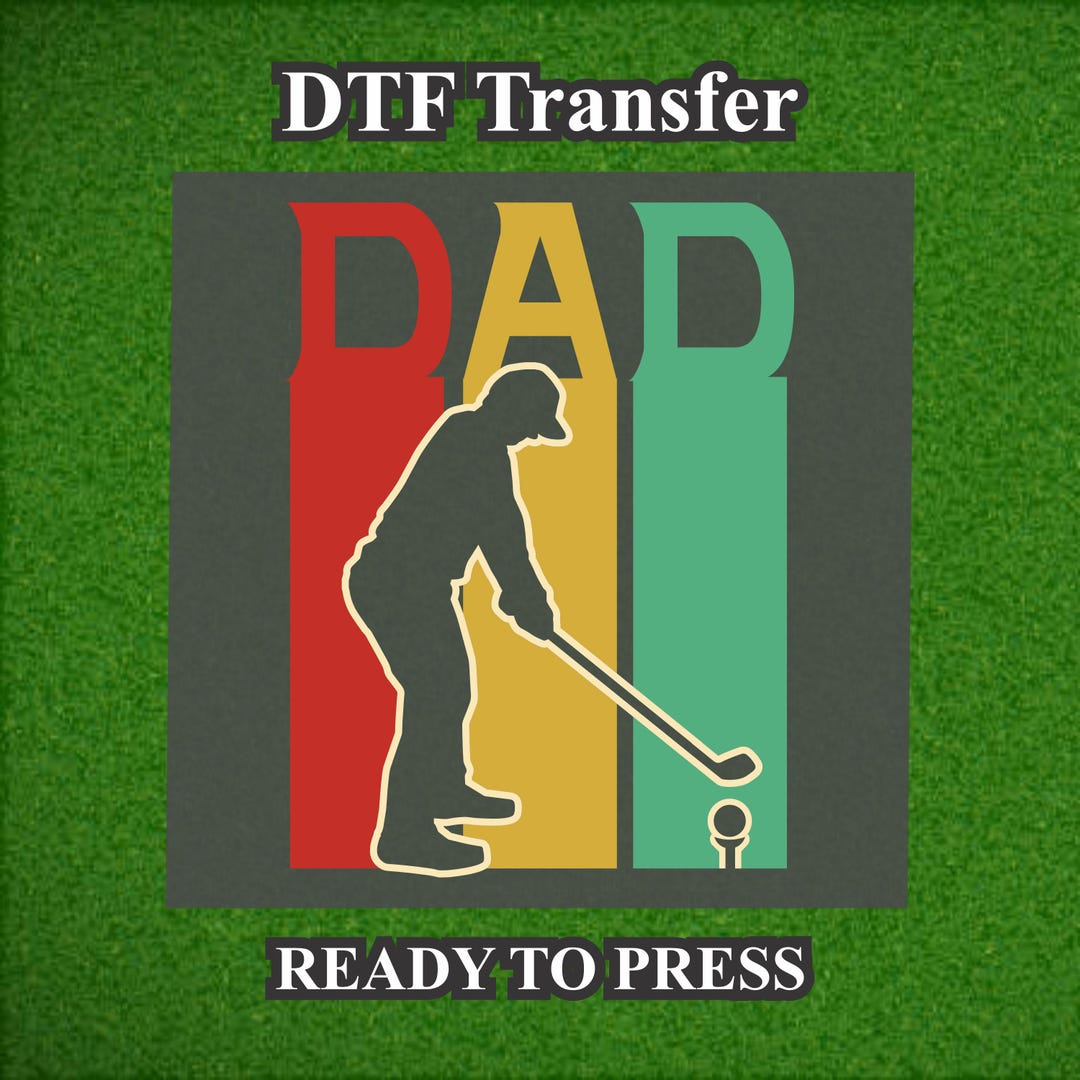 Retro Golf Design DTF. Ready to Press, Heat Transfer, Gift for Her ...