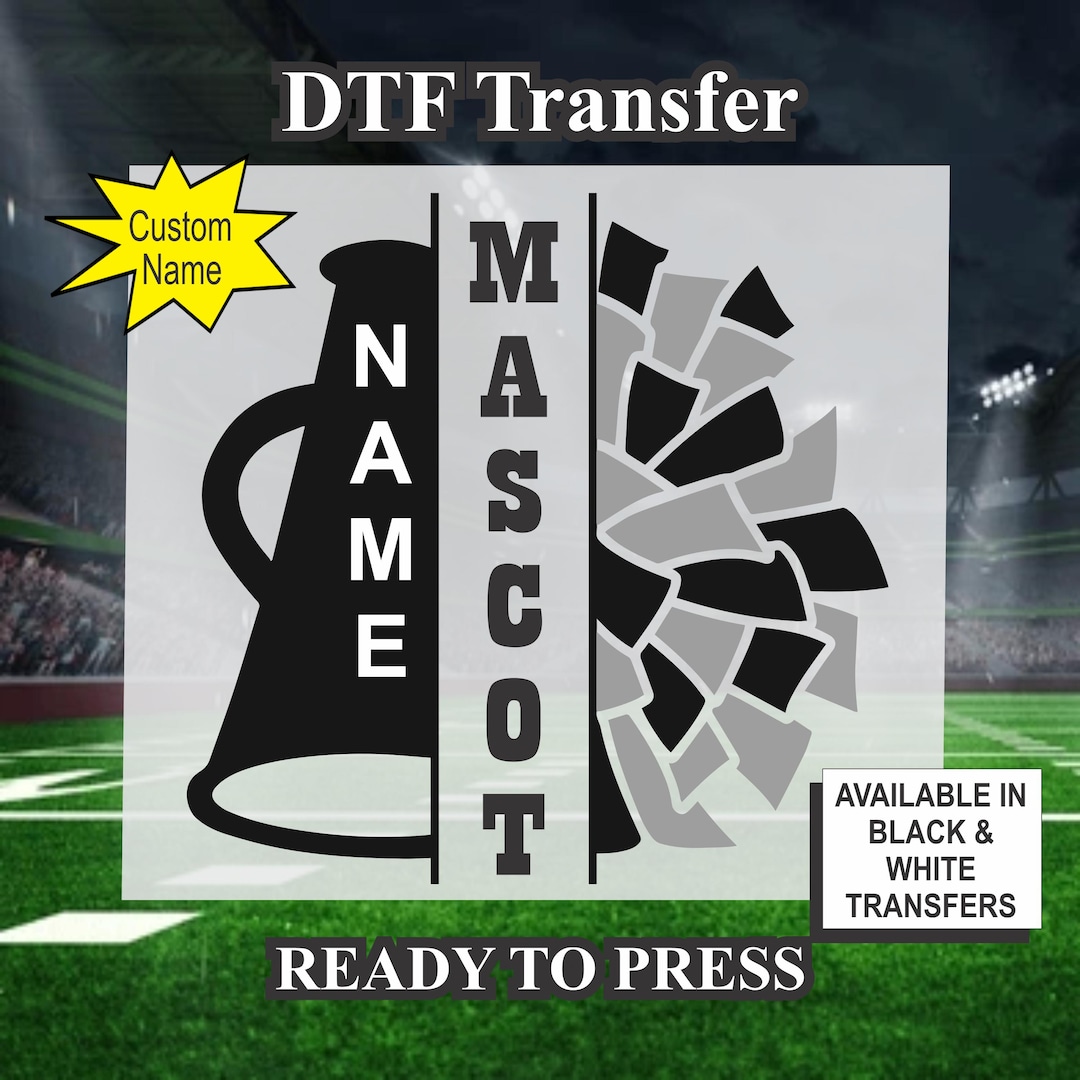 Custom Cheerleader Transfer Design DTF. Ready to Press, Heat Transfer ...