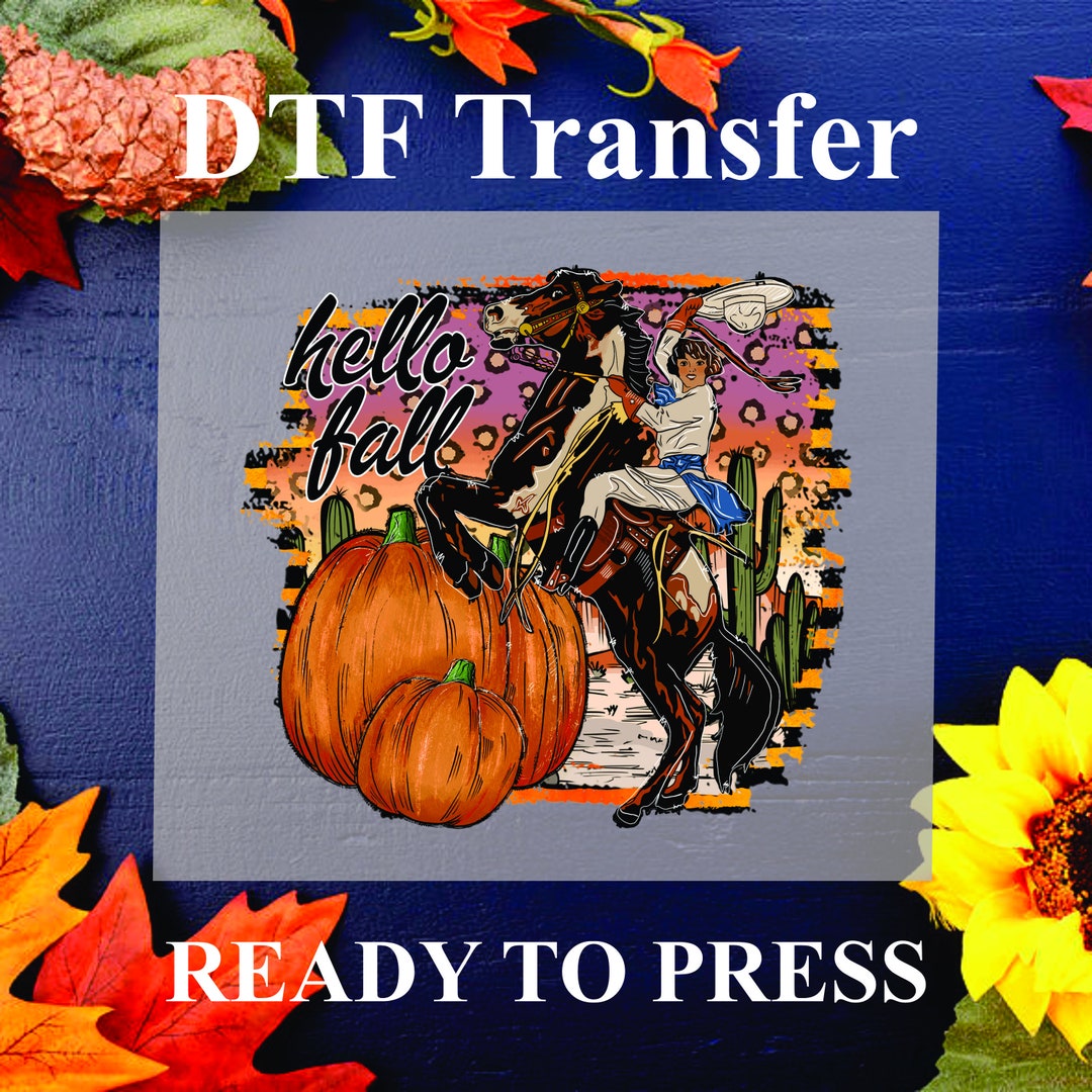 Hello Fall Design DTF. Ready to Press, Heat Transfer, Fall Season, Fall ...