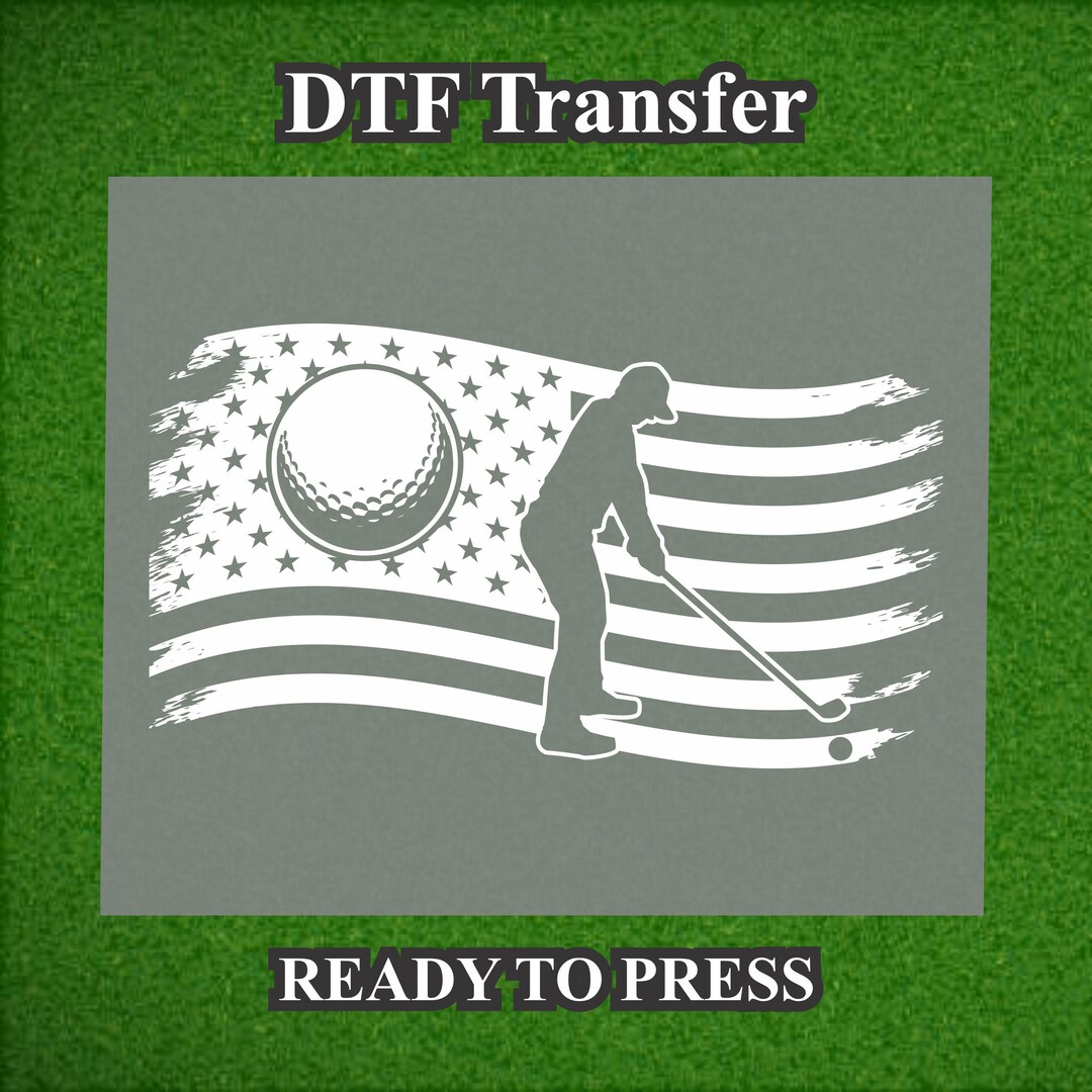 Golf Flag Golf Design DTF. Ready to Press, Heat Transfer, Gift for Her ...