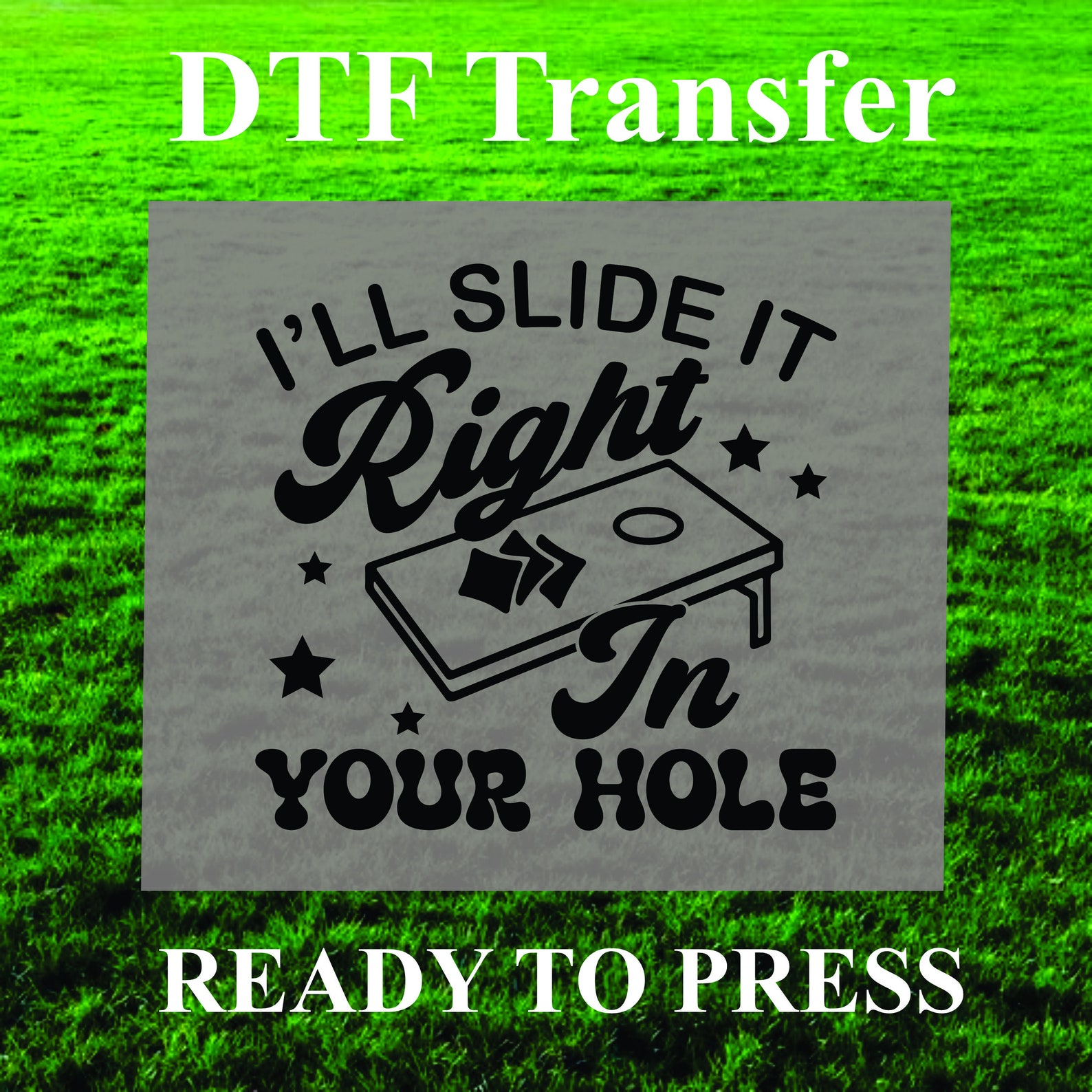 I'll Slide It Right in Your Hole Cornhole Design DTF. Ready to Press ...