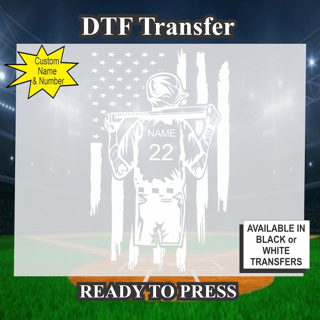 Custom Baseball Transfer Design DTF. Ready to Press, Heat Transfer ...
