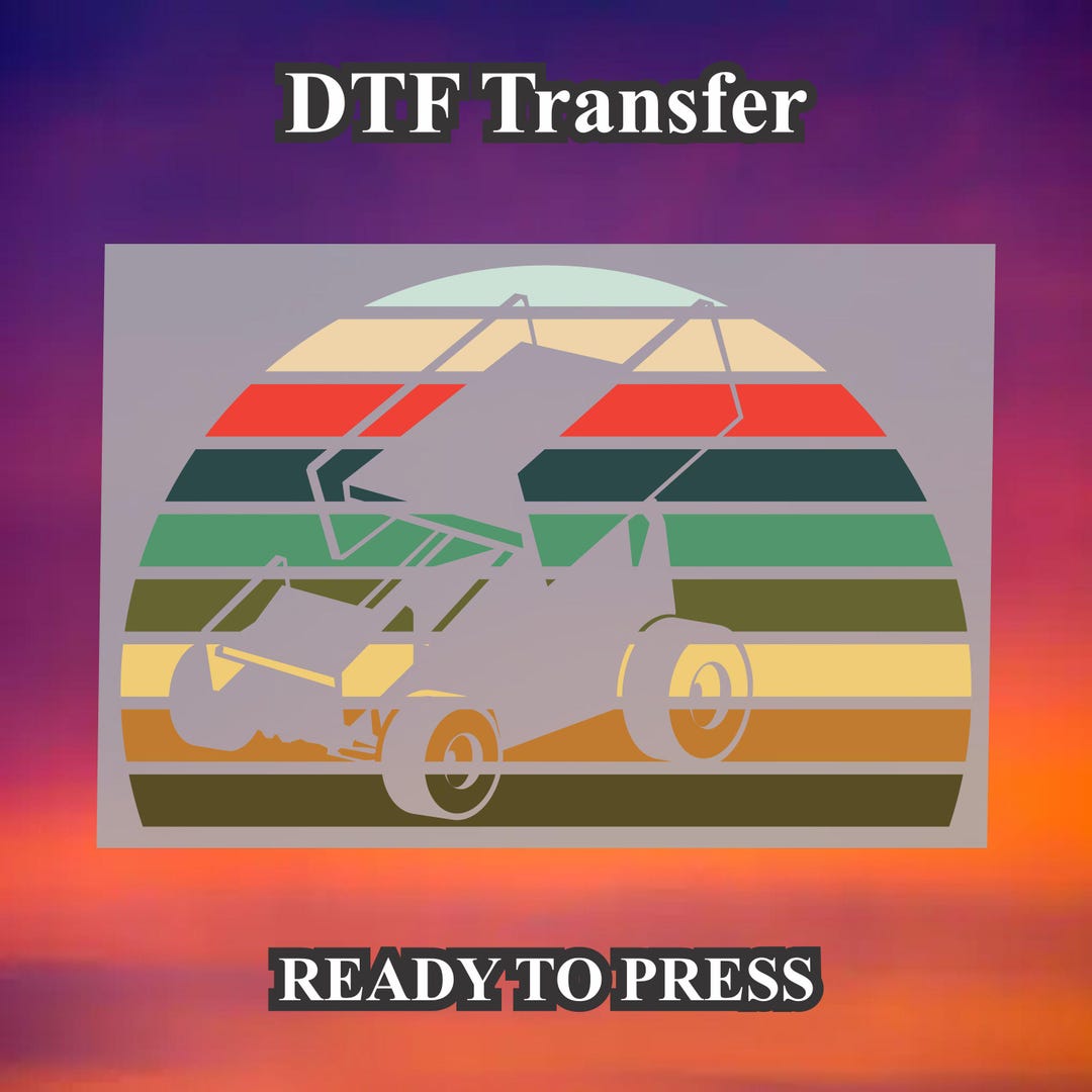 Sprint Car Design DTF. Ready to Press, Heat Transfer, Gift for Her ...