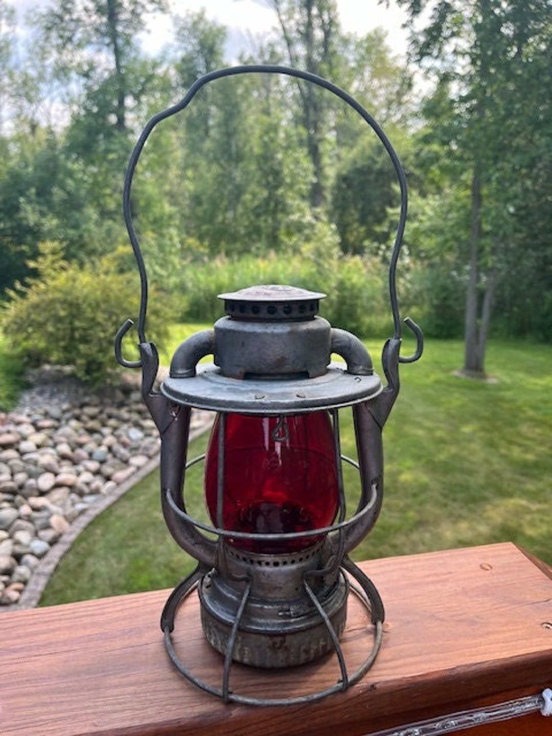 Dietz Vesta Railroad Lantern N.Y.C.S. Red Globe - Etsy