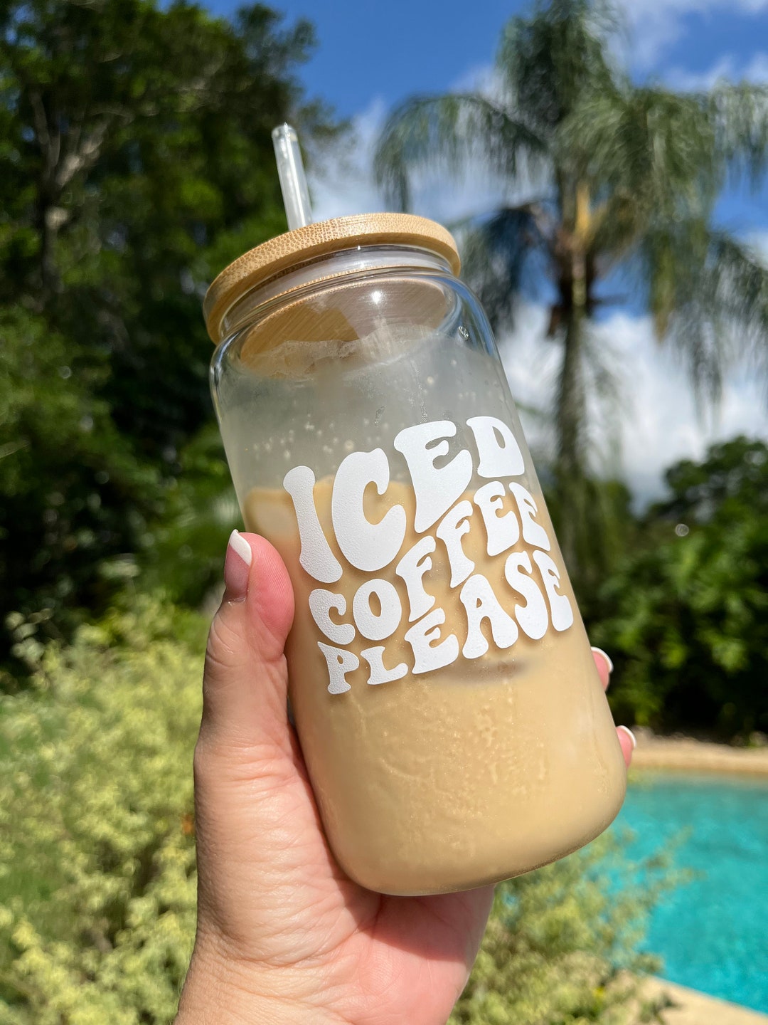 Iced Coffee Cup | Glass Can | Beer Can Glass | Iced Coffee | Soda Glass ...