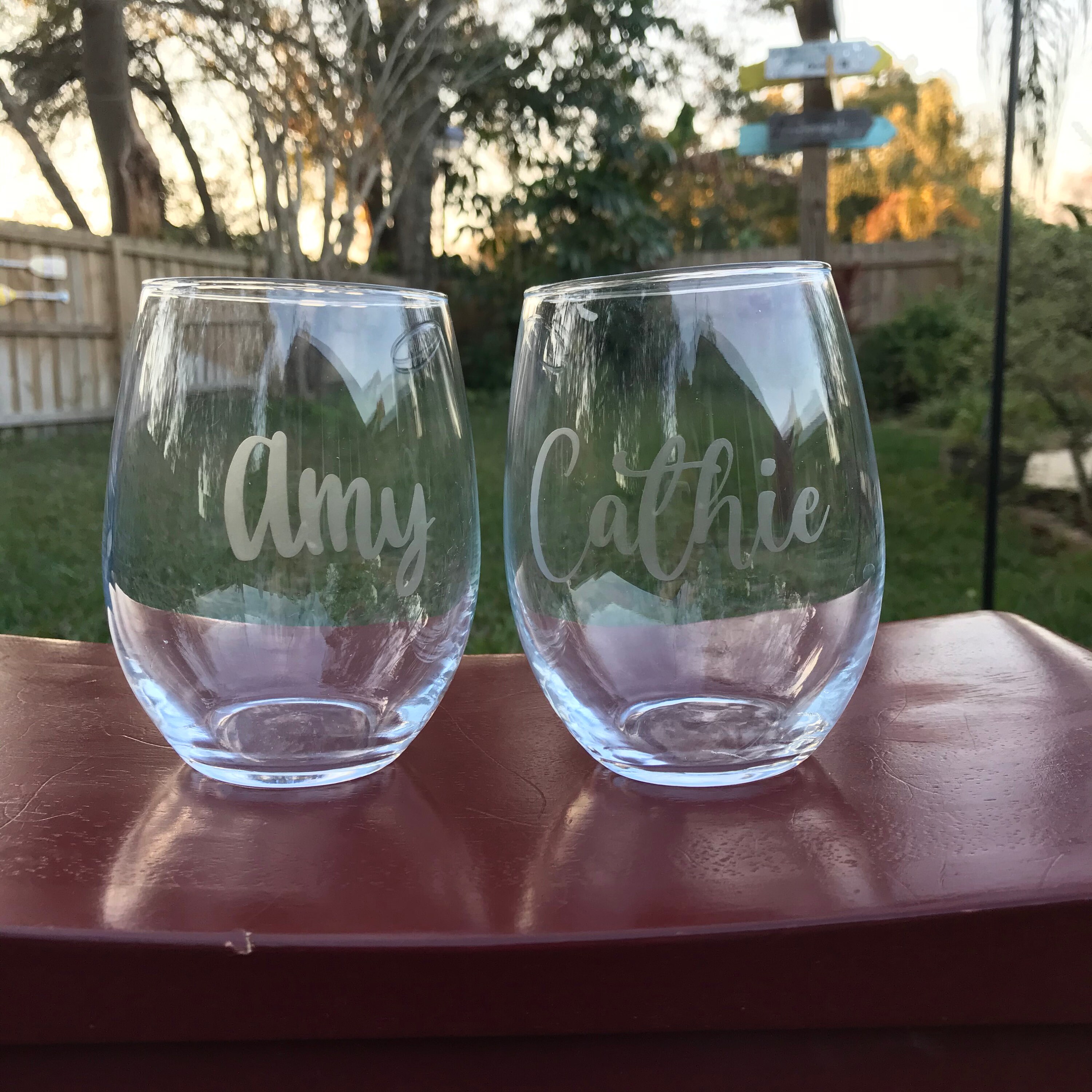 Etched Personalized Wine Glass | Personalized Wine Glass | Etched Wine ...
