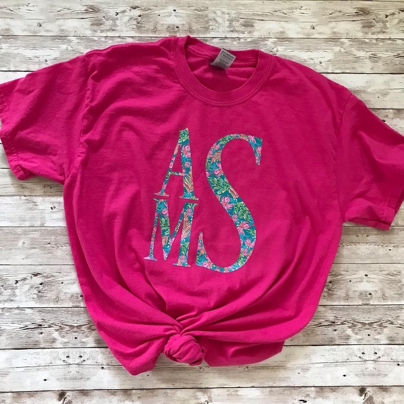 Monogram Tshirts - Etsy
