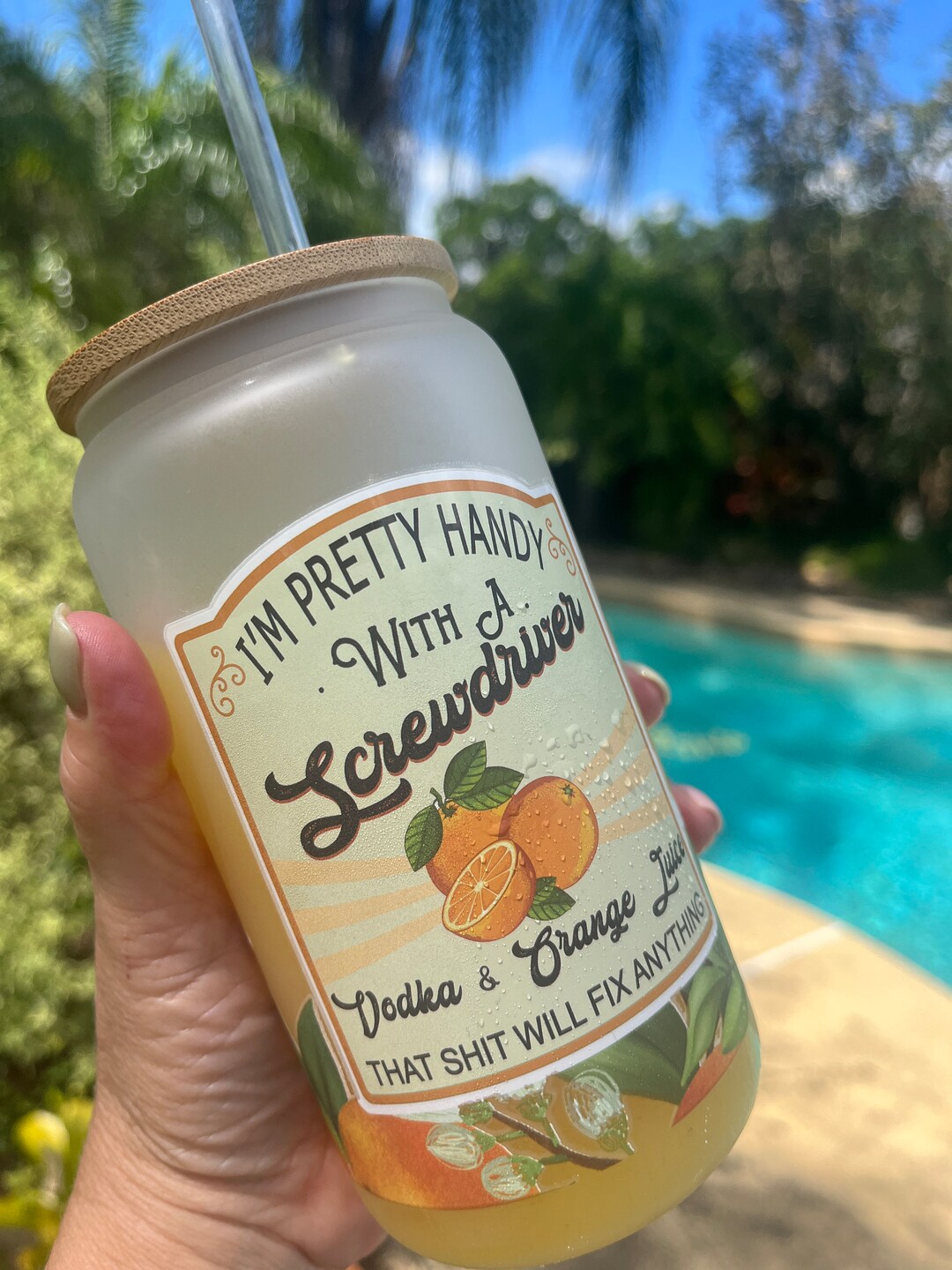 Screwdriver Glass | Glass Can | Beer Can Glass | Custom Glass | Teacher ...