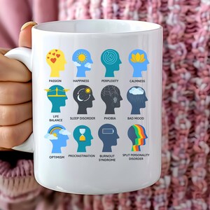 Psychological Feelings Mug, Mug Gift for Psychology Student, Retiree ...