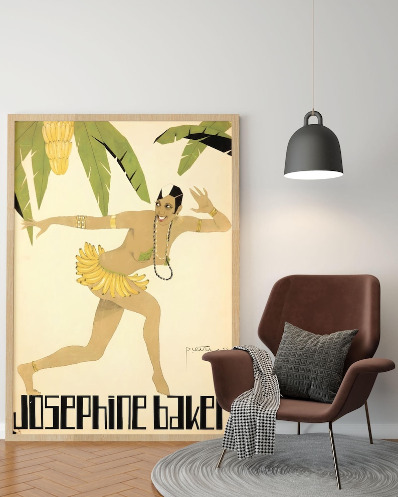 Josephine Baker Banana Skirt Vintage Celebrity Poster, Poster Paper or ...