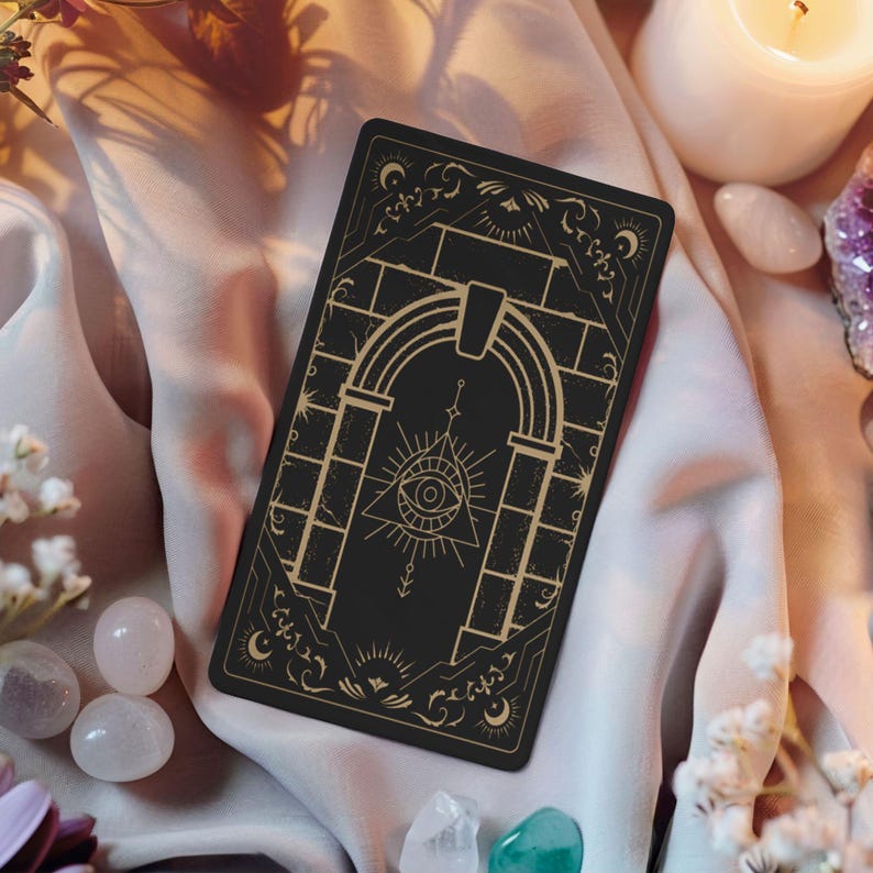 Tarot Card Deck | Vintage Black and Golden | Tarot Cards Svg | Mystical ...