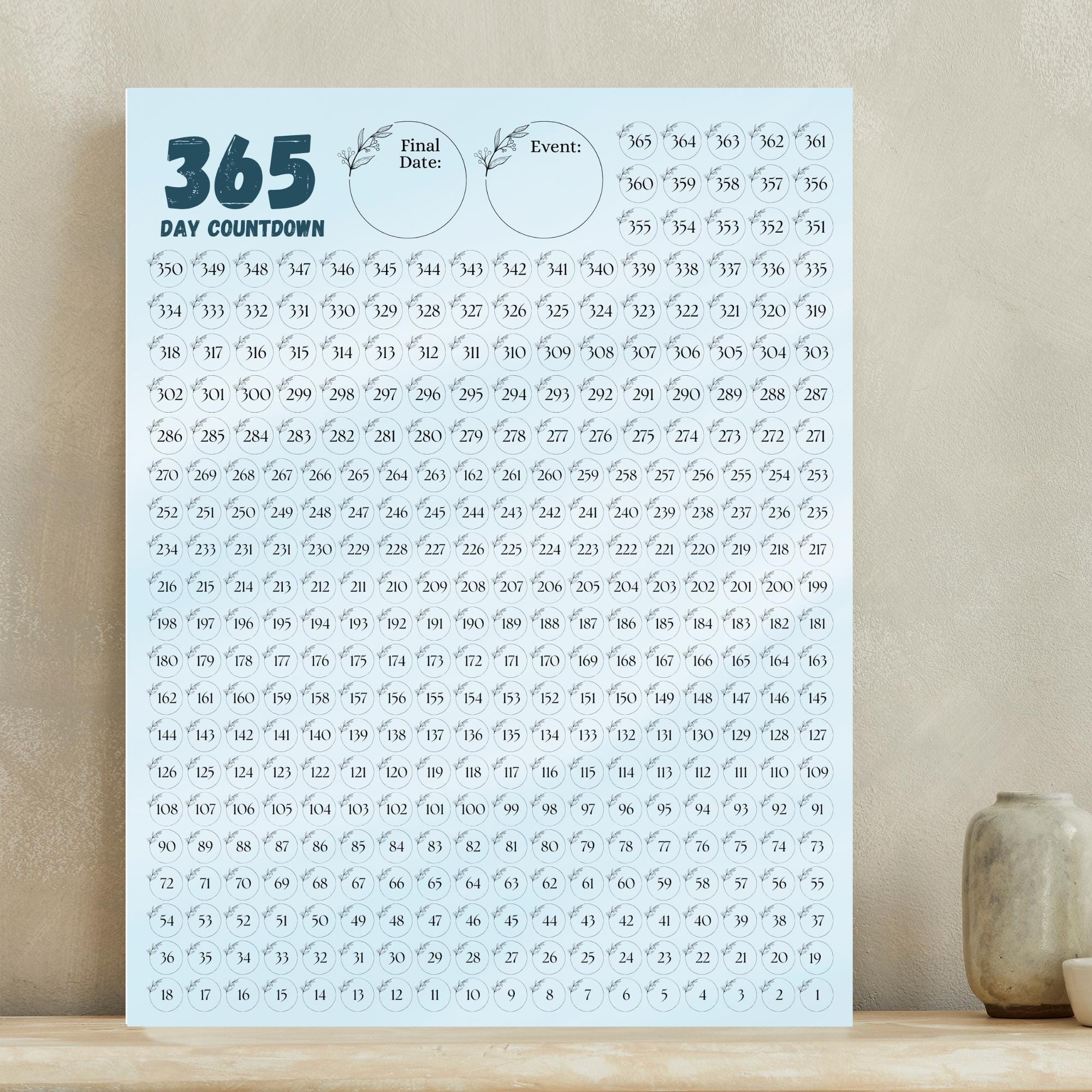 Wedding Countdown | 365 Day Countdown | Wedding Countdown Calendar ...