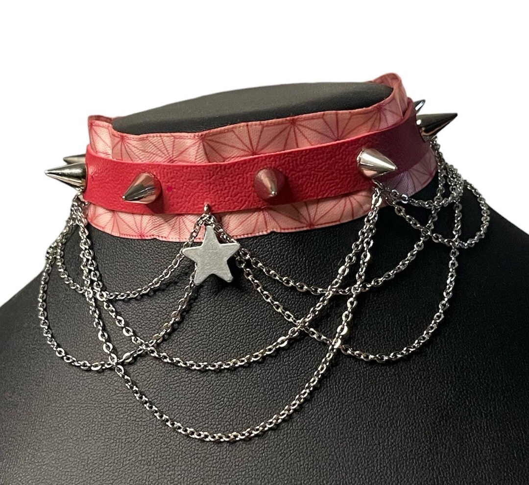 Pink Demon Anime Choker Cosplay Jewelry - Etsy