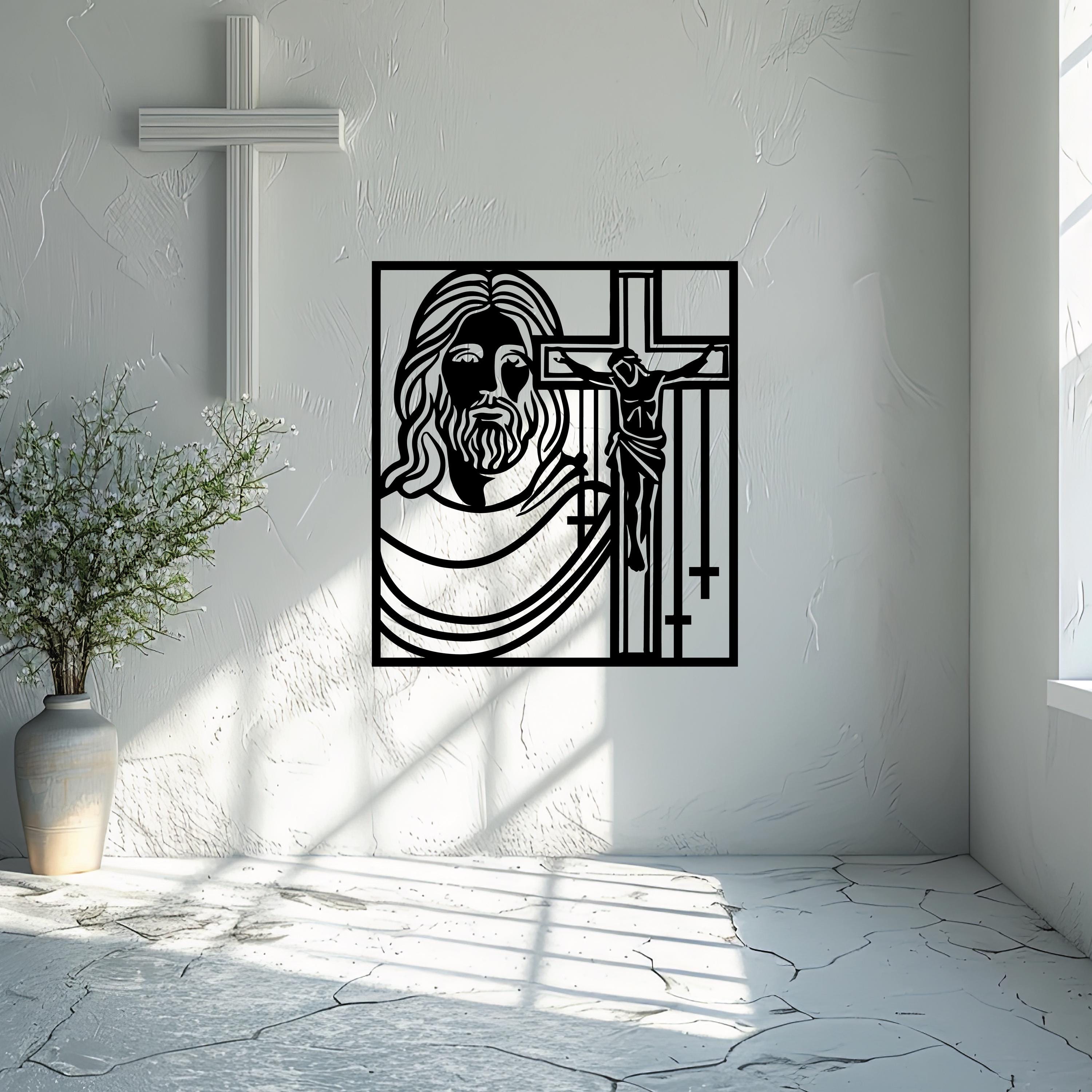 Jesus Christ Laser Cut Files,jesus Face,jesus Cross Files Set,metal and ...