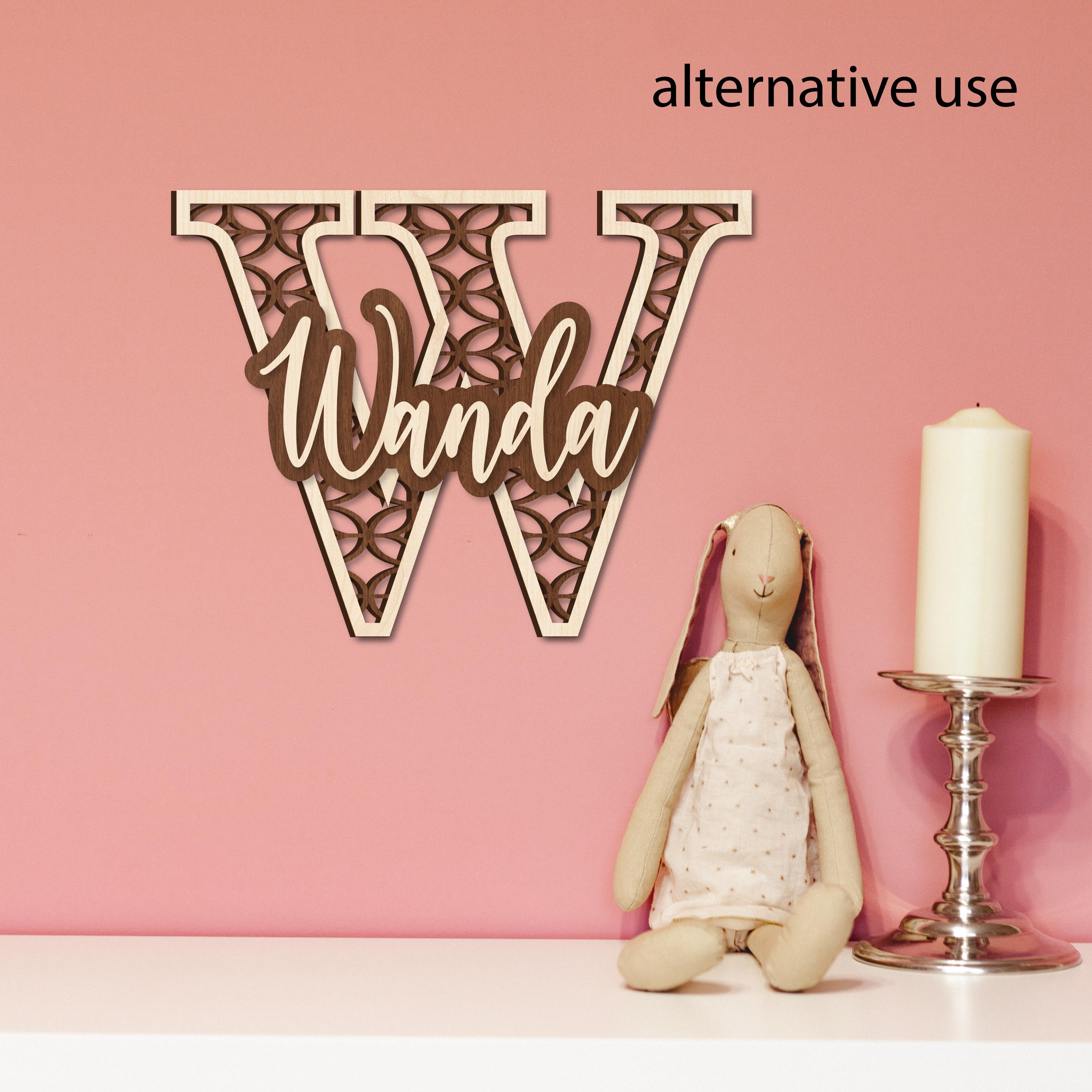 Laser Cut Lettering Alphabet Font Wooden Letter A-Z Vector, Alphabet ...